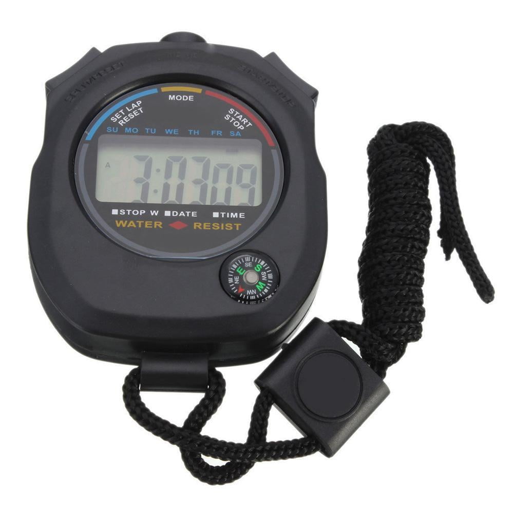 Digital LCD Chronograph Sports Counter Stopwatch Handheld Timer Nice ...