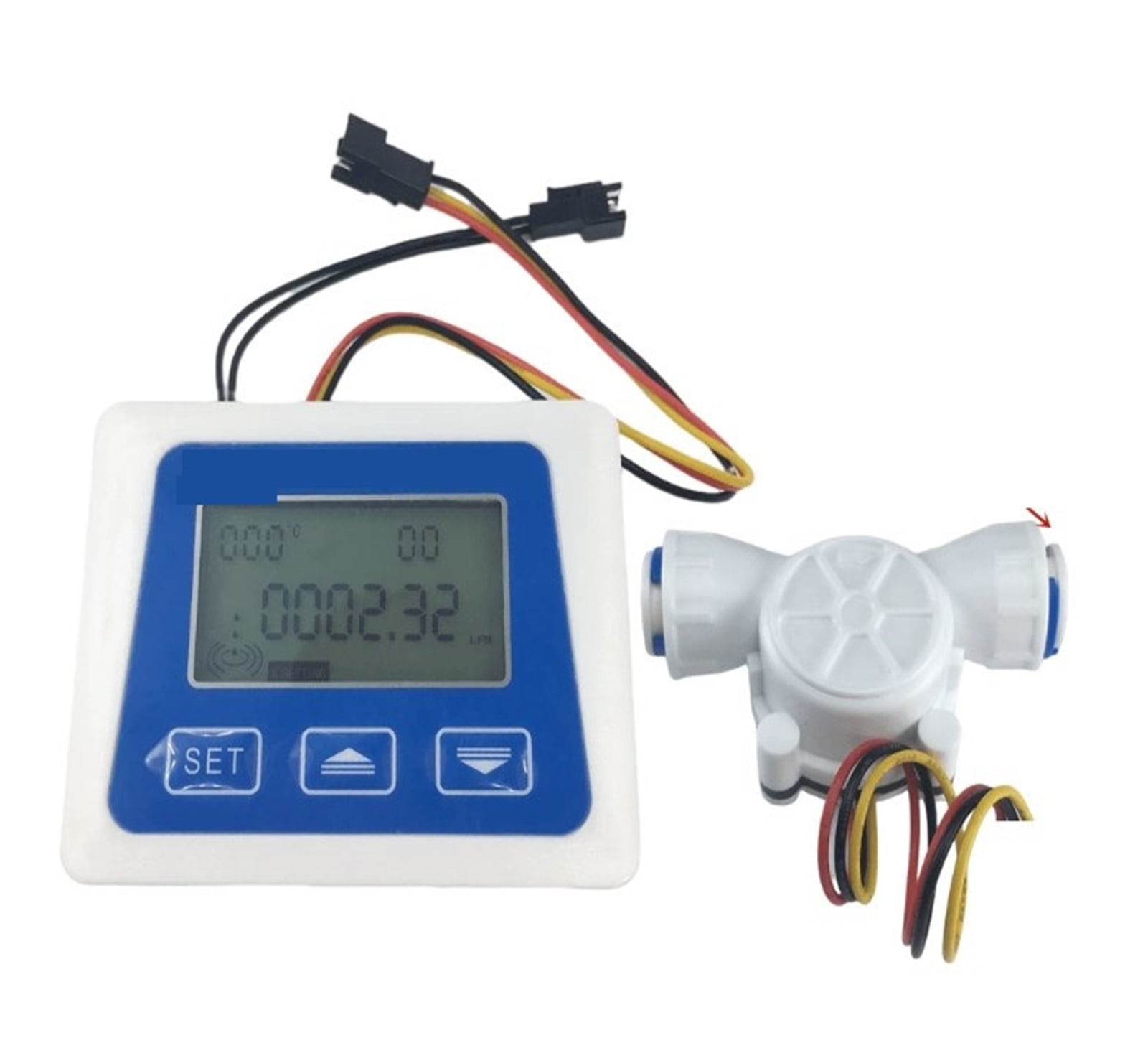 Digital LCD Display Water Flow Sensor Meter, Flowmeter Totalmeter With ...