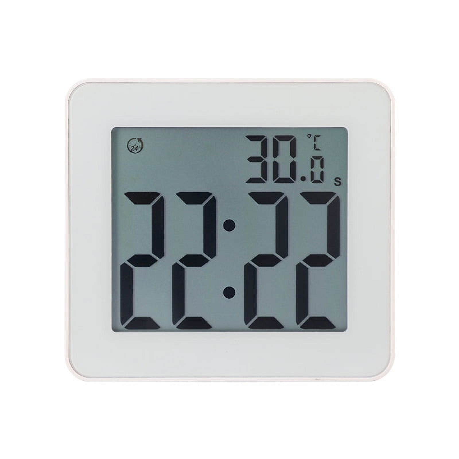 Digital LCD Electronic Alarm Clock Waterproof Clock Hanging Timer Smart ...