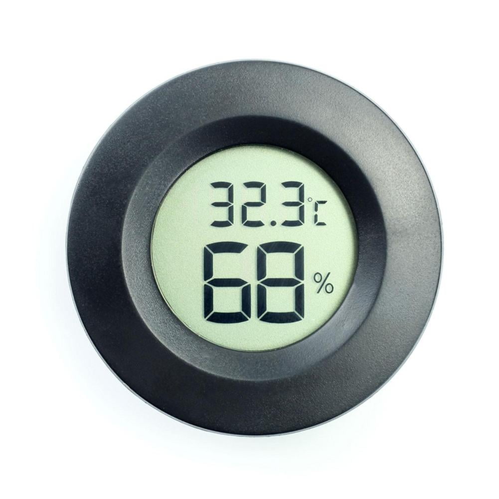 Digital LCD Indoor/Outdoor Round Thermometer Humidity Temperature US ...