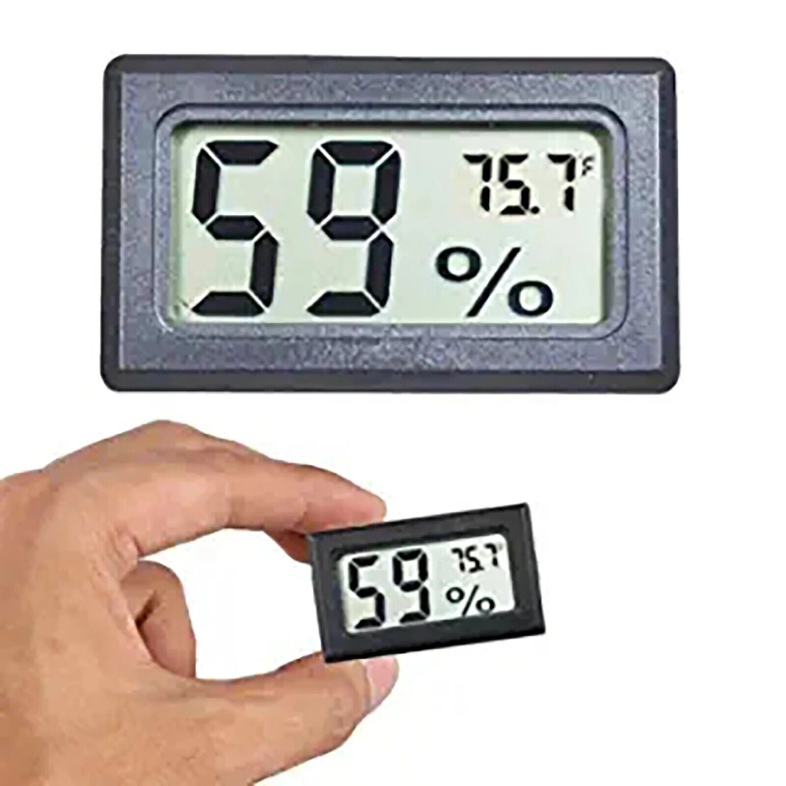 Digital LCD Indoor Temperature Humidity Meter Thermometer Fahrenheit ...