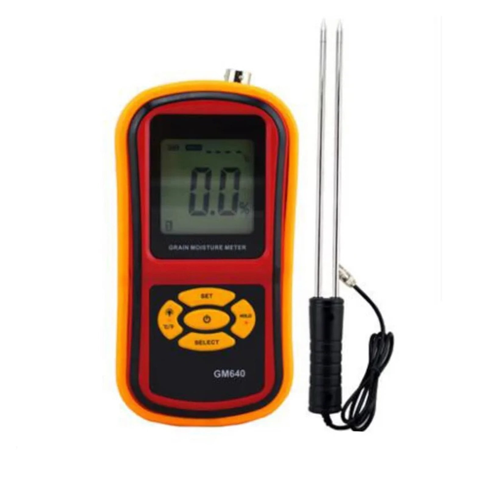 Digital LCD Moisture Tester with Measuring Probe Professional Grain ...