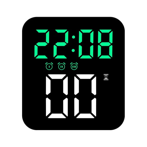 Digital LED Alarm Clock with 3 Alarm Settings Adjustable Brightness ...