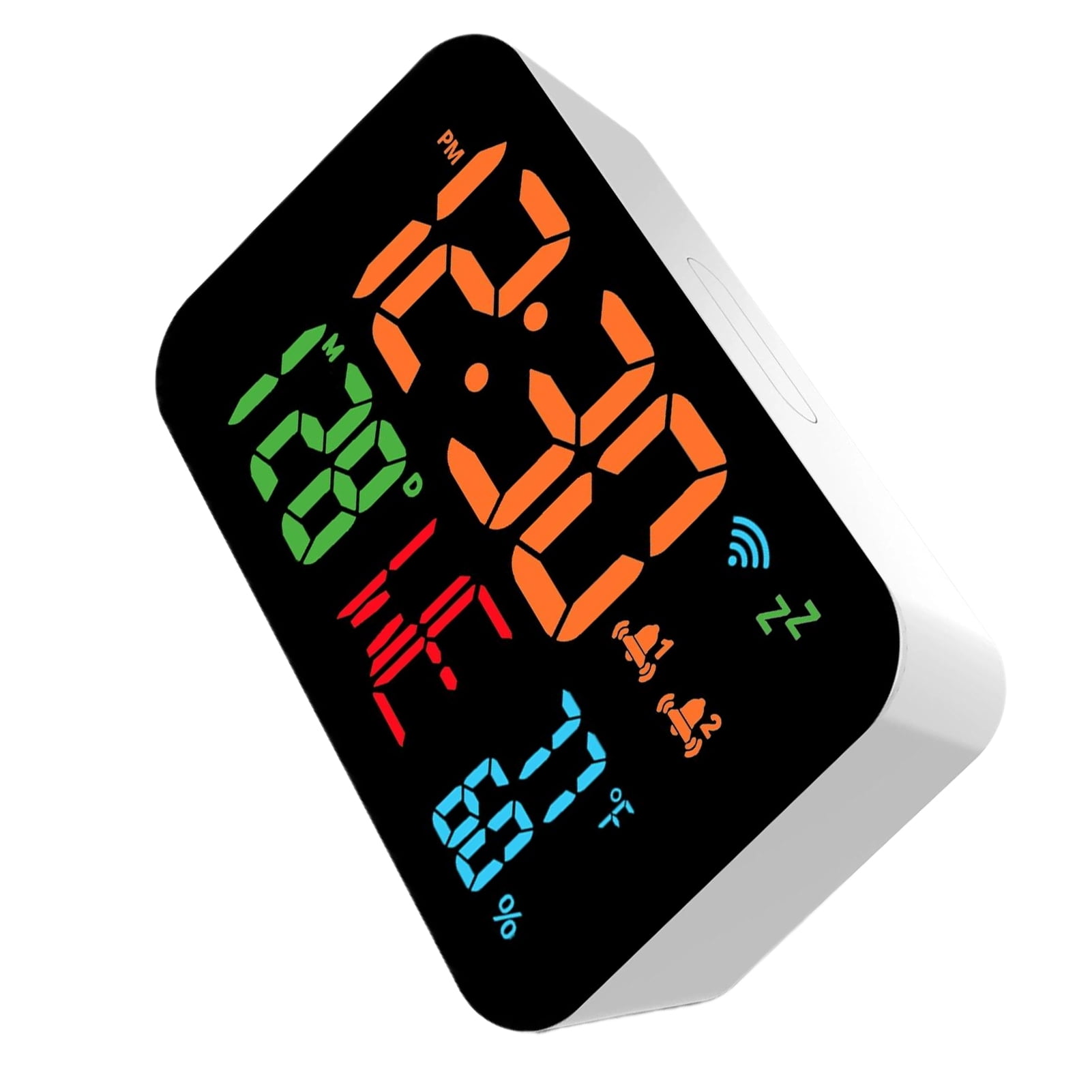 Digital LED Desktop Clock Calendar Smart WiFi Thermometer Hygrometer ...