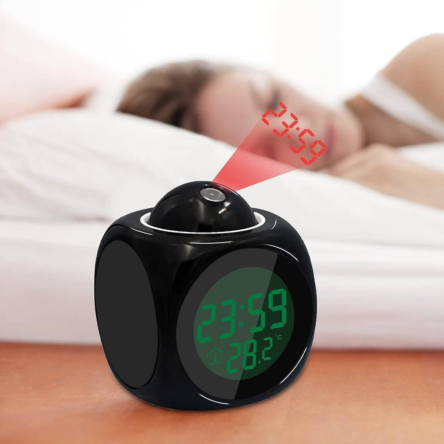 Digital LED Projection Alarm Clock,Battery Operated, Battery Operated ...
