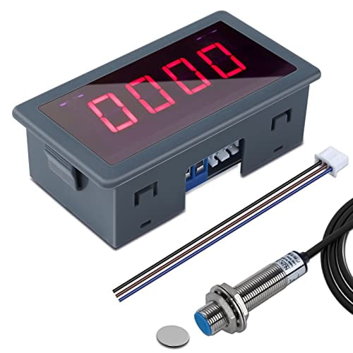 Digital LED Tachometer, Icstation RPM Speed Meter AC 110V 220V Digital ...