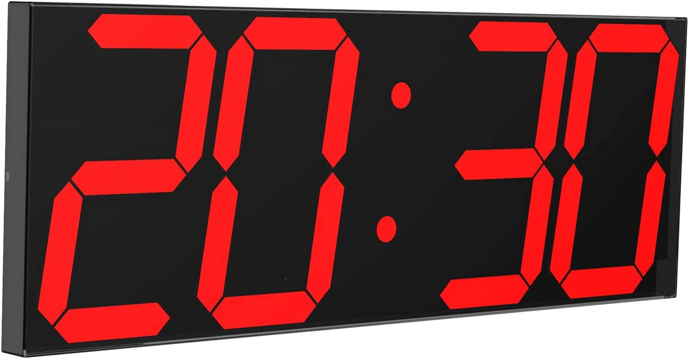 Digital LED Wall Clock, Oversize Wall Clock with 6” Numbers, Remote ...