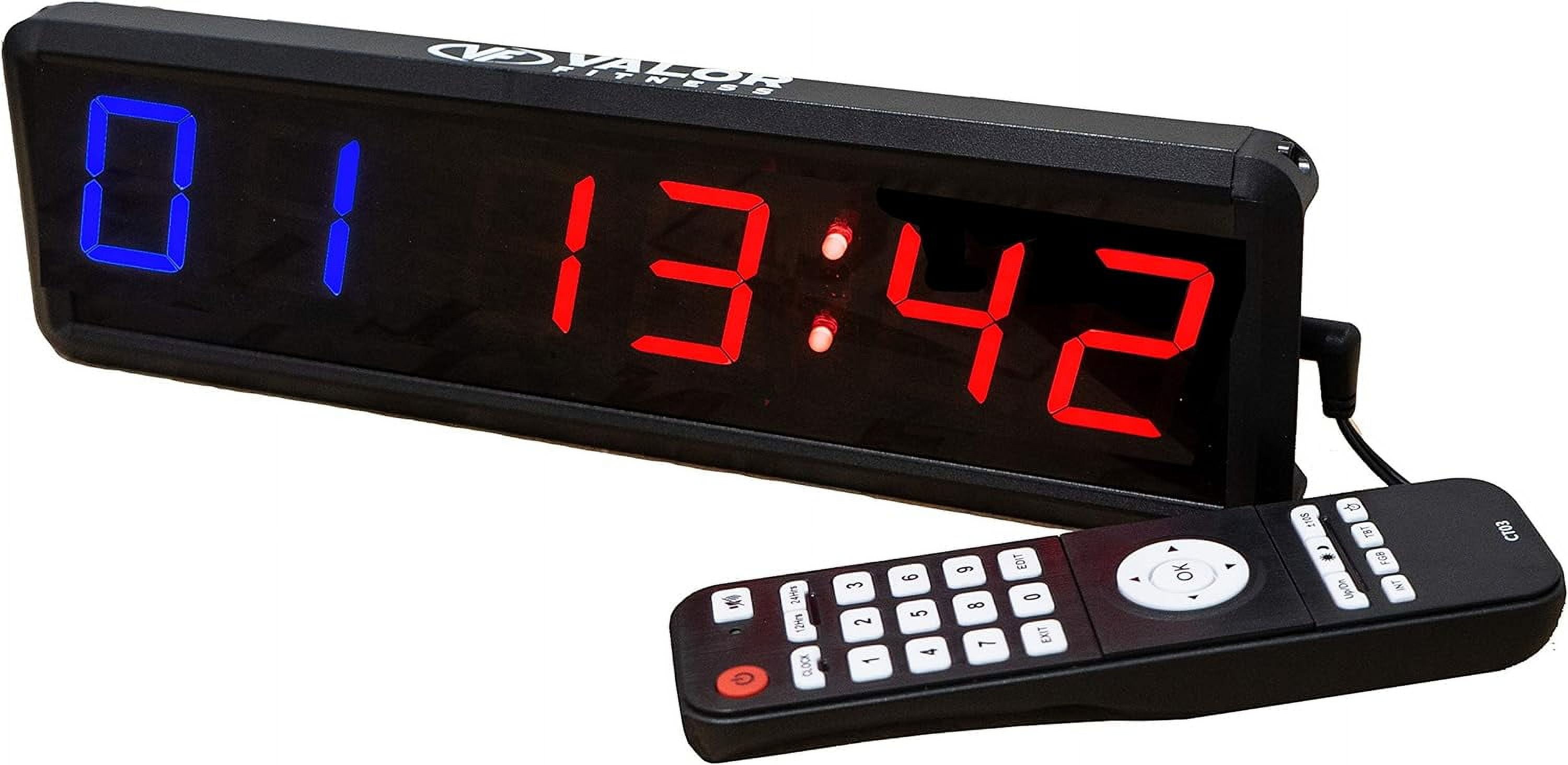 Digital LED Workout Timer – 12.5" Interval Clock with for Home Gym ...