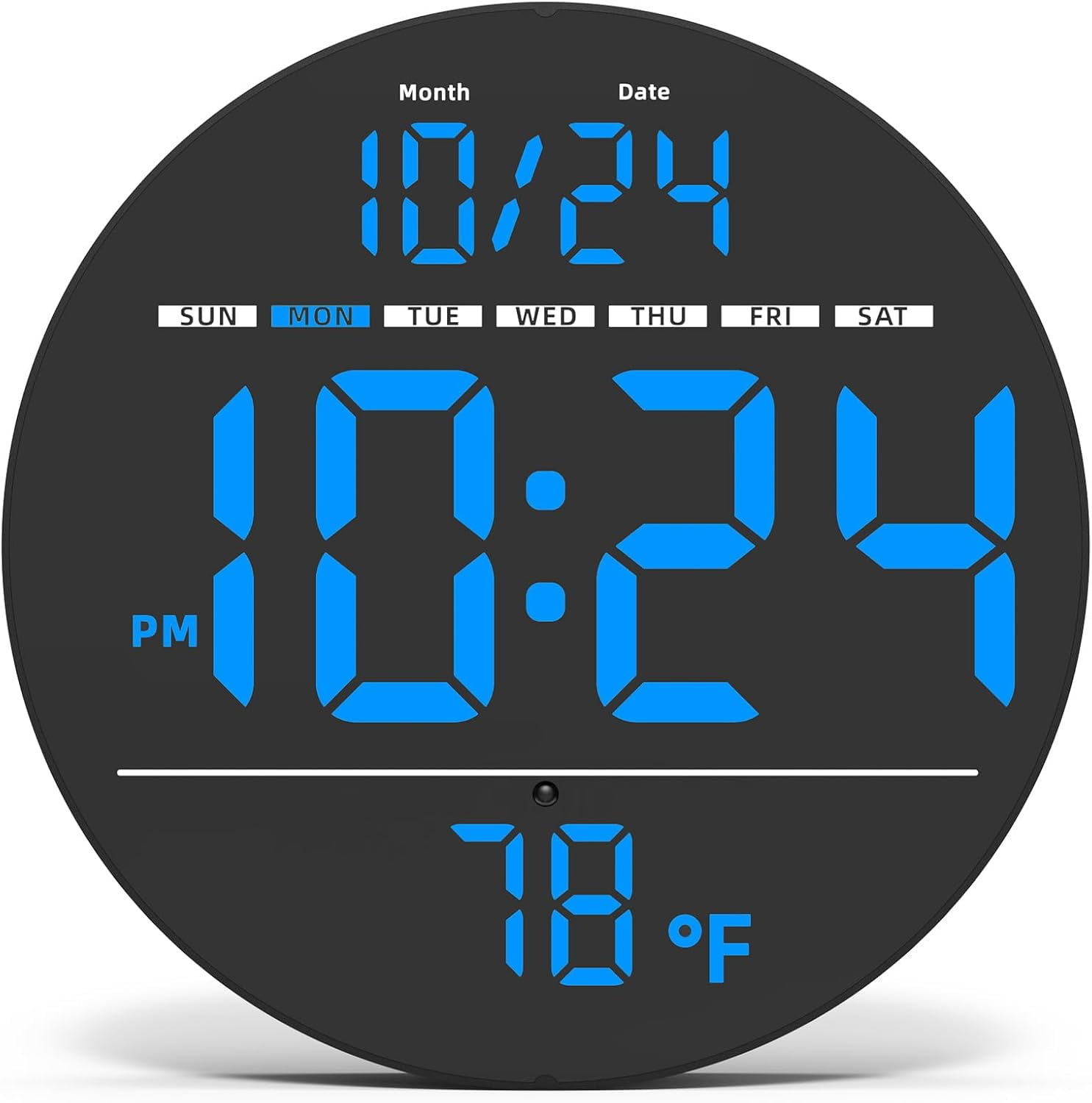 Digital with Large LED Display, Date, Temperature, Auto-Brightness ...