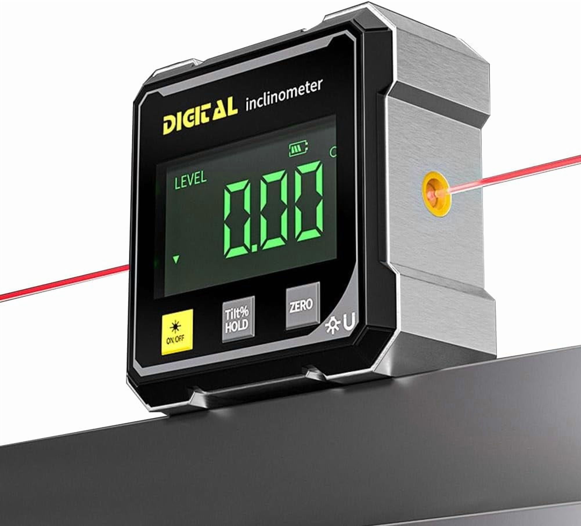 Digital Laser Angle Finder Protractor Tool, 3-in-1 Dual Laser Level ...