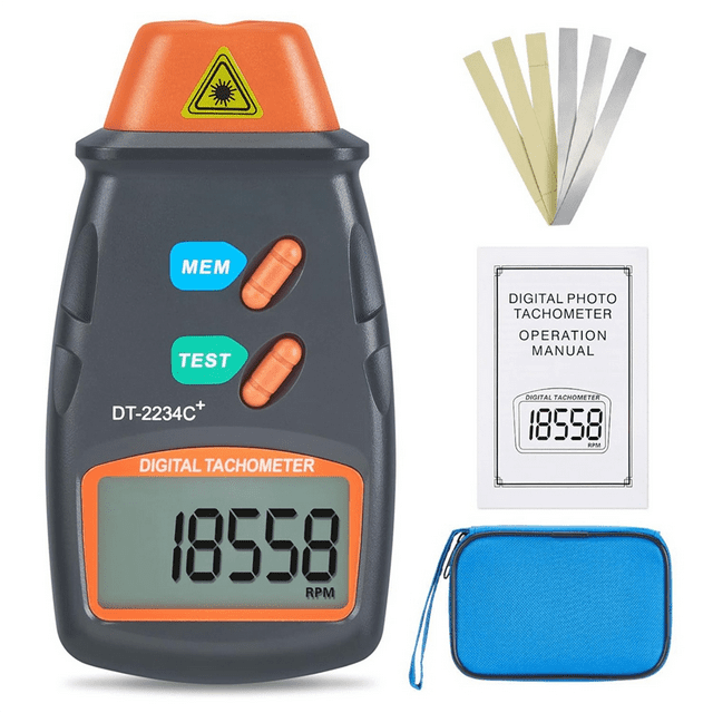 Digital Laser-Photo Tachometer Non Contact RPM Tach, Noncontact Laser ...