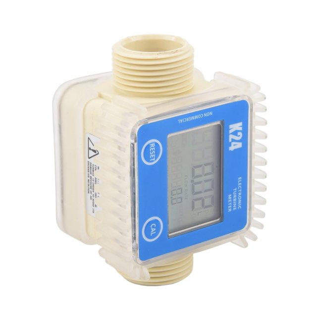 Digital Lcd K24 Flow Meter Fuel Flow Tester For Chemicals Water Sea ...