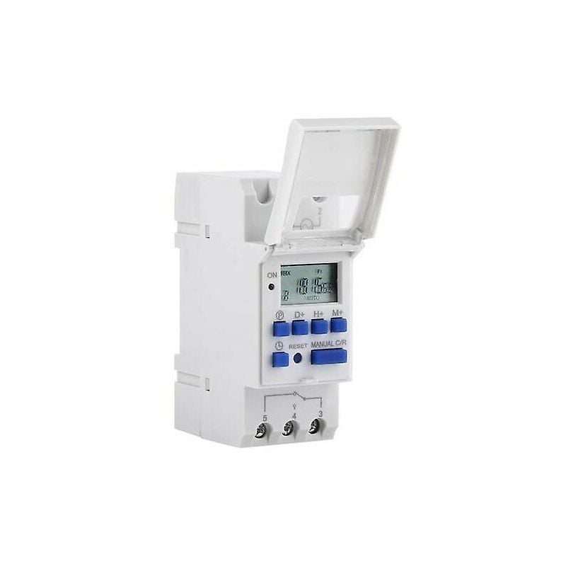 Digital Lcd Power Programmable Timer Time Switch Relay With Din Rail Installation Compatible