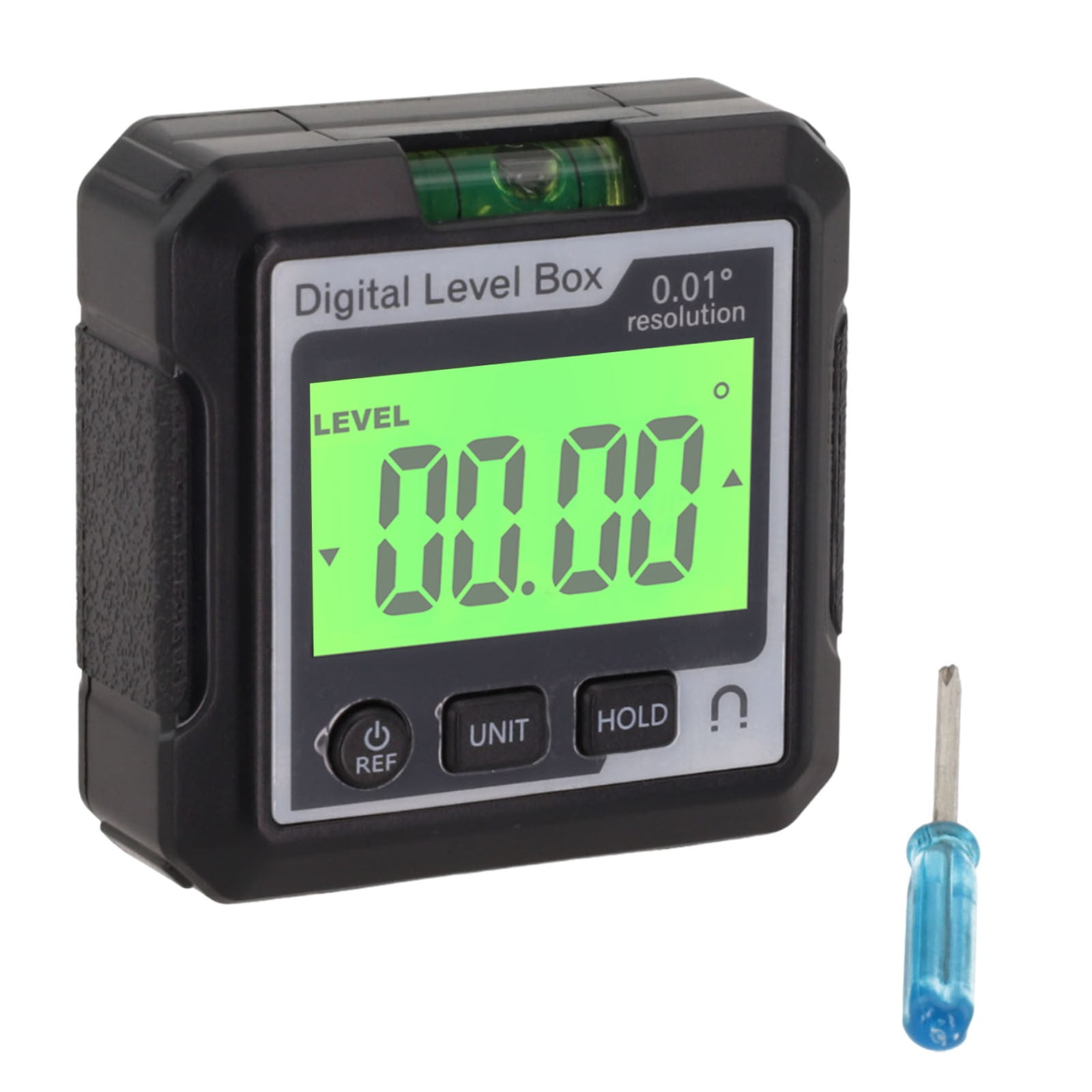 Digital Level Angle Gauge 360° LCD Electronic Protractor Mini Inclinometer Magnetic Base Bevel ...