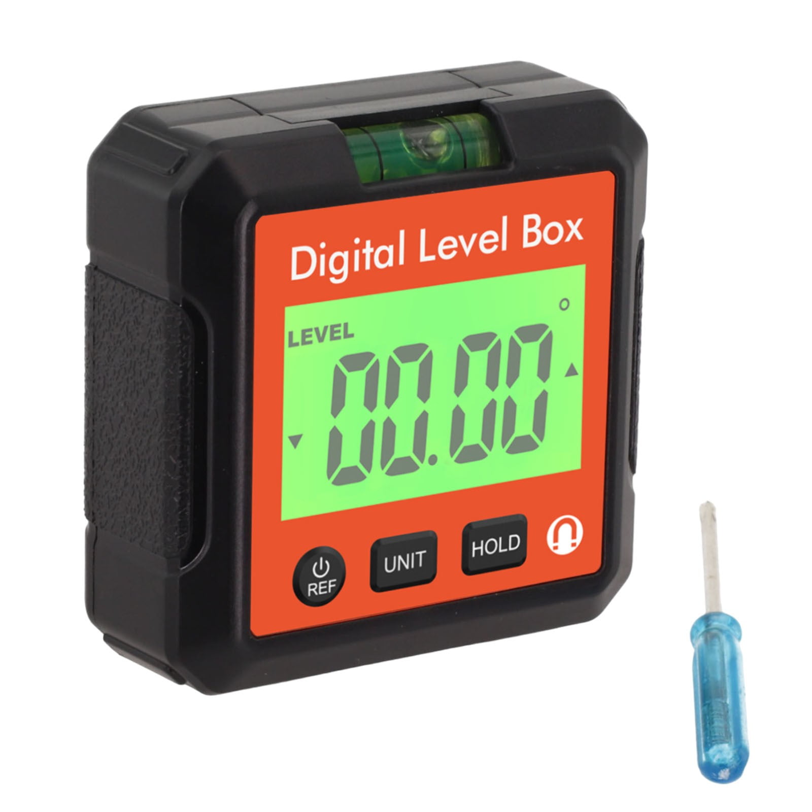 Digital Level Angle Gauge 360° LCD Electronic Protractor Mini Inclinometer Magnetic Base Bevel ...