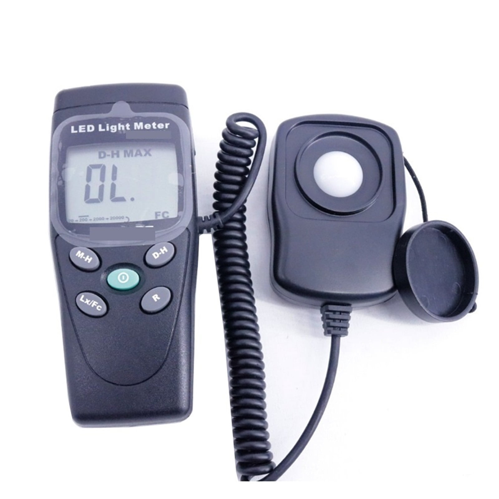 Digital Light Level Meter 200,000 Lux Measure White LED Luxmeter ...