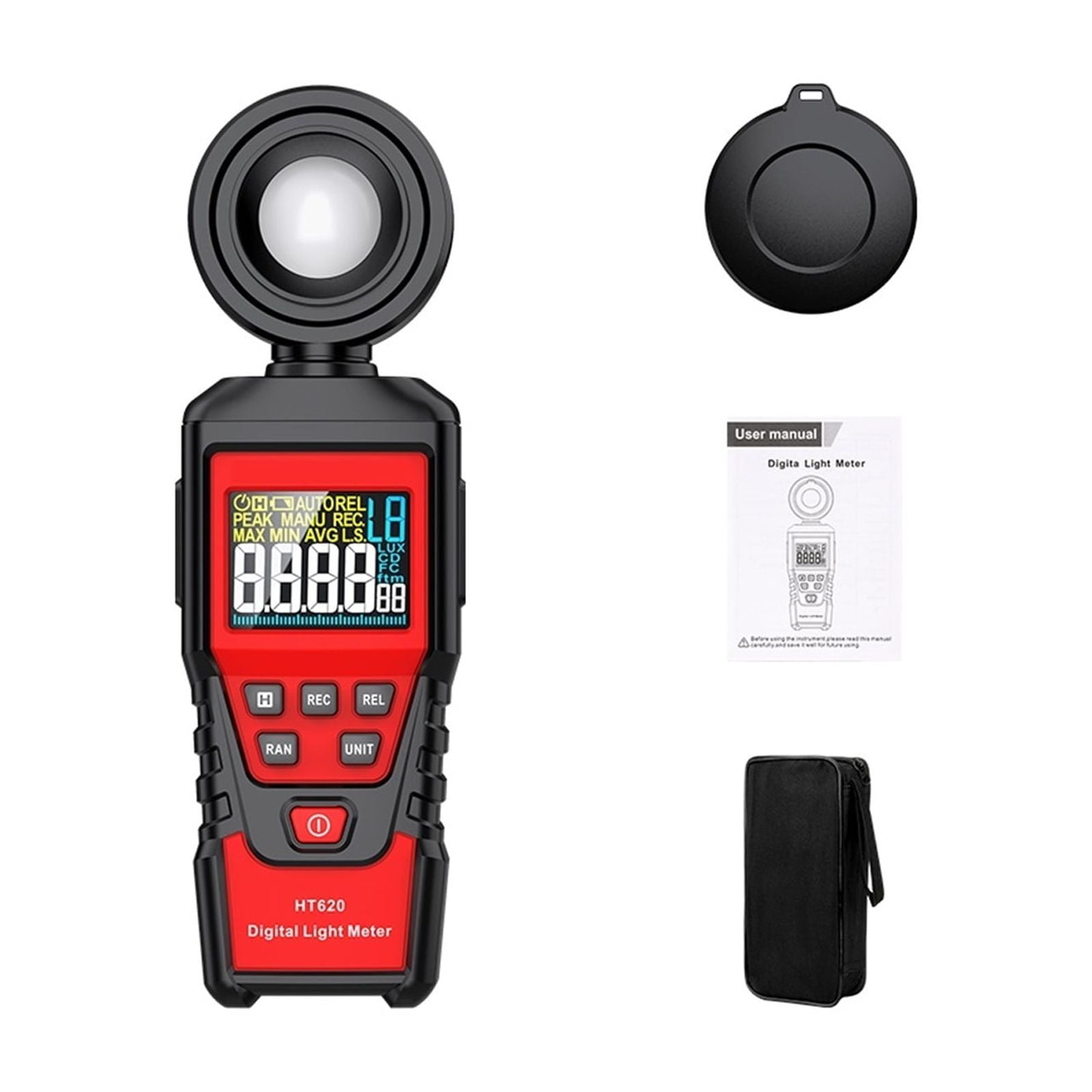 Digital Light Meter 100000 LUX Photometer Luxmeter Professional Lux FC ...