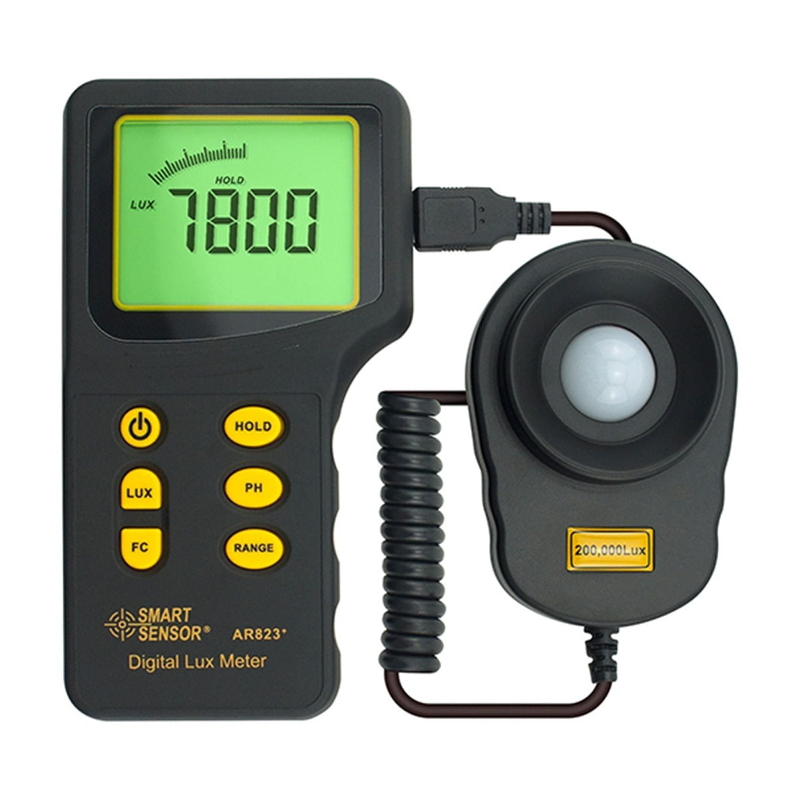 Digital Light Meter Light Meter Measuring Range 1~200.000 Lux Light ...