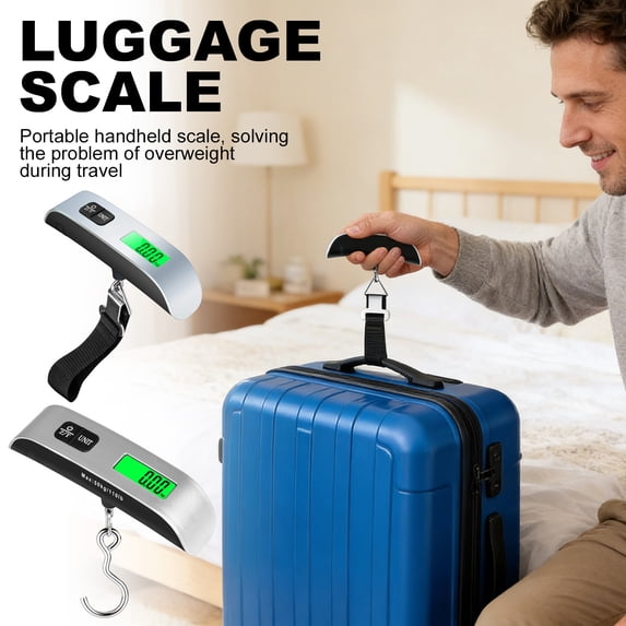 Digital Luggage Scale for Travel, Portable Hanging Baggage Scale with ...