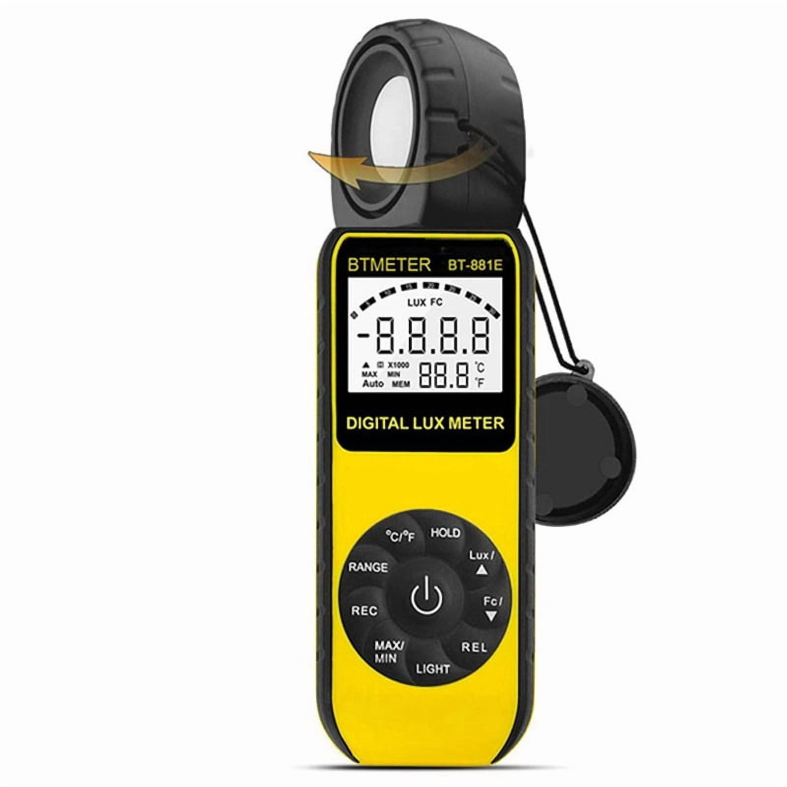 Digital Lux Meter BT-881E Handheld Light Meter 1 - 300,000Lux Sensor ...