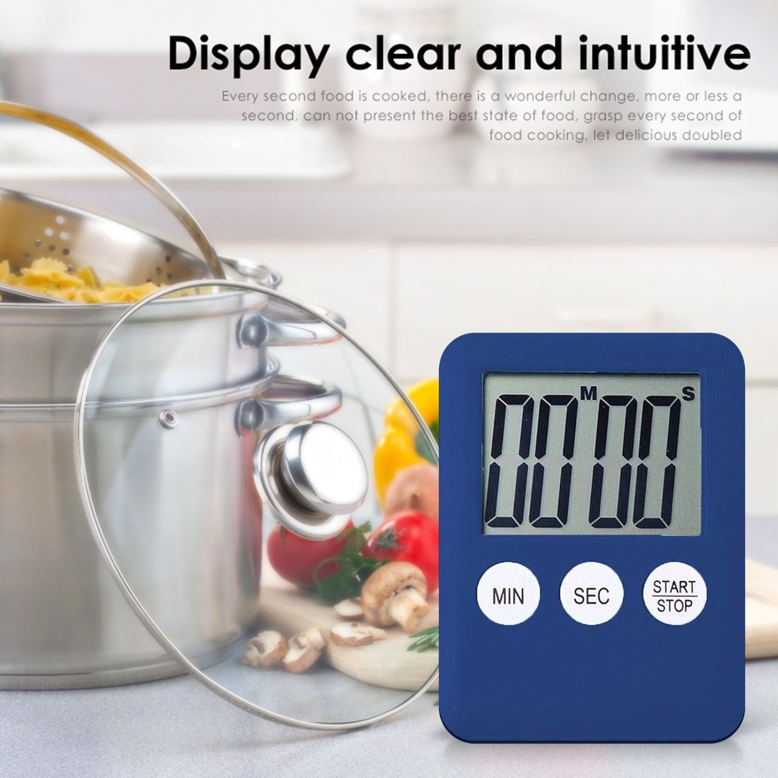 Digital Magnetic Kitchen Timer | LCD Count Down/Up Alarm Clock for ...