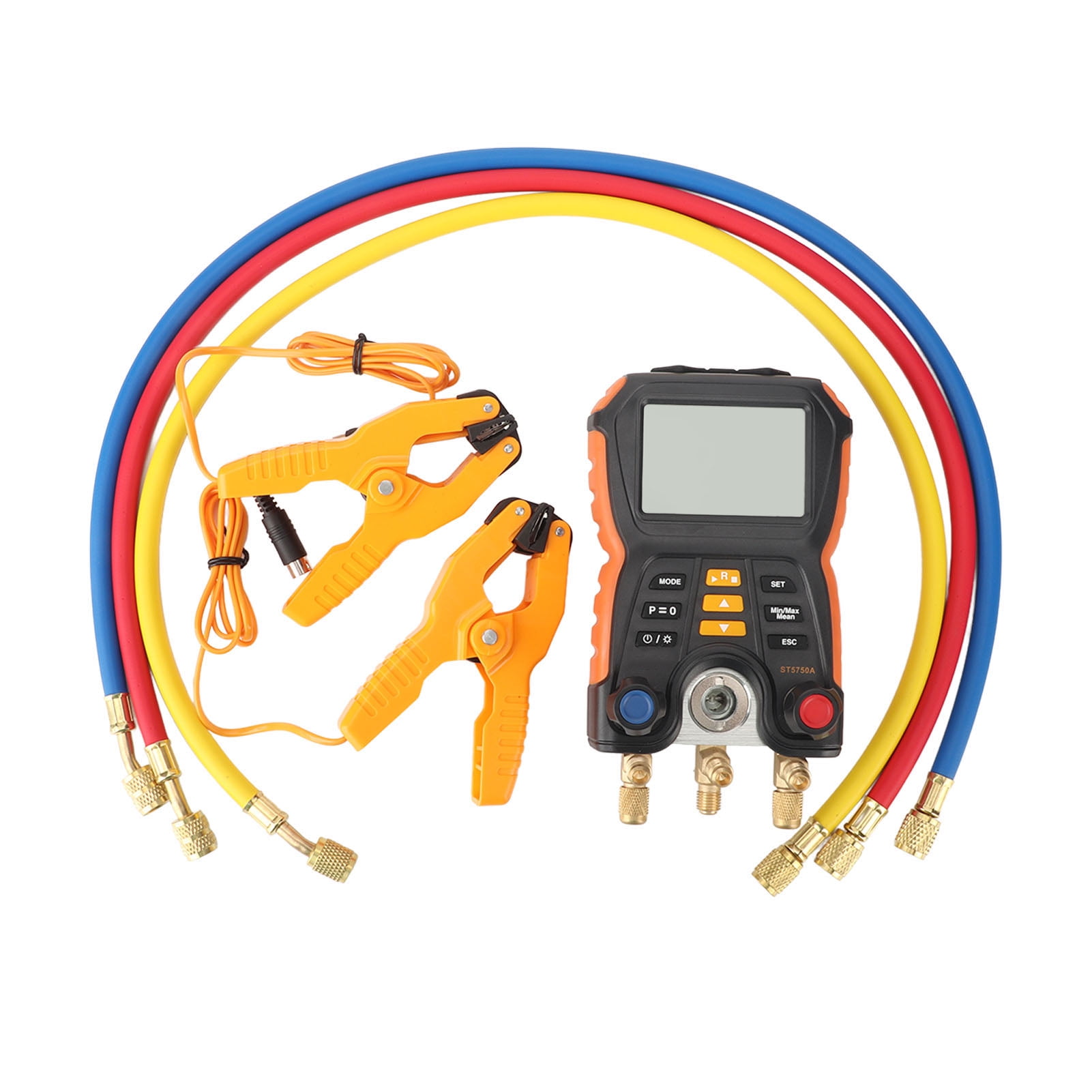 Digital Manifold Gauge High Accuracy 2 in 1 Pressure Temperature Tester ...