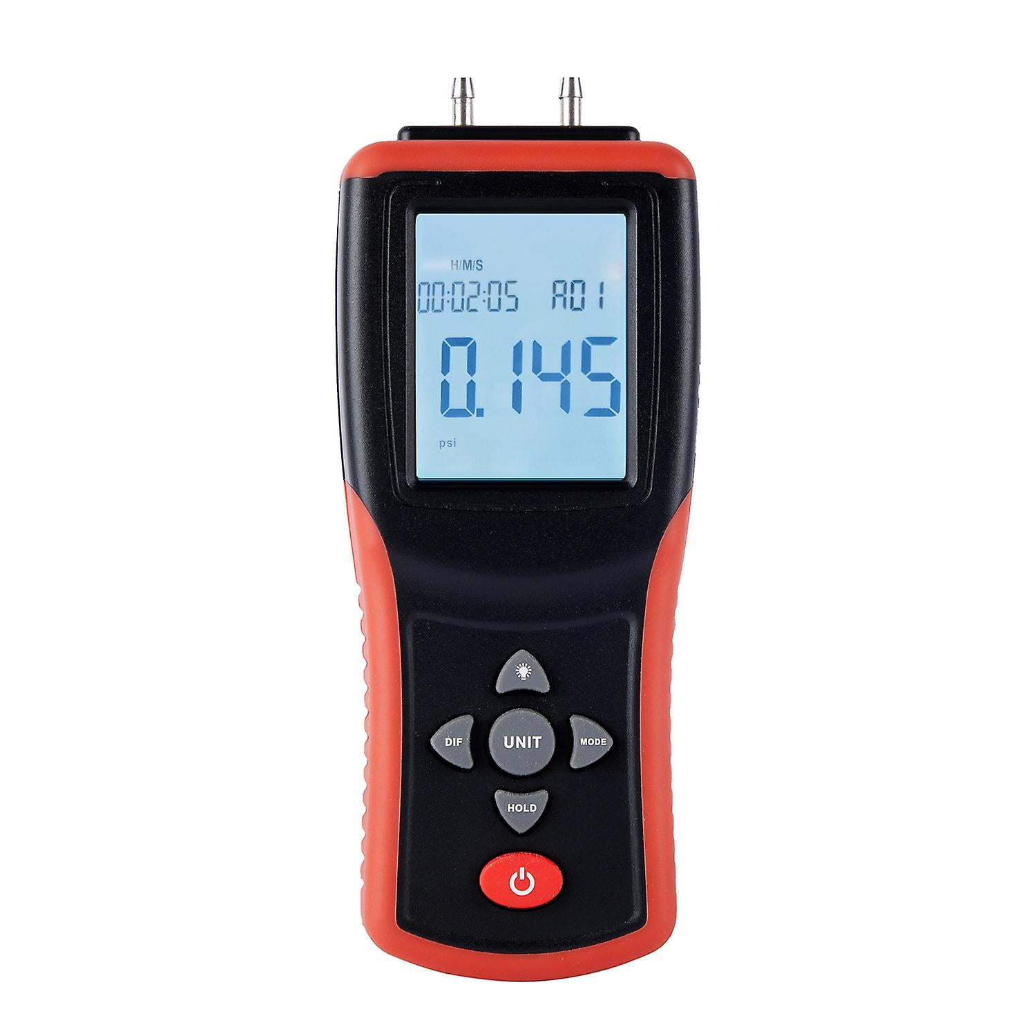 Digital Manometer 2.4-inch LCD High Precision Hand-held Dual-port ...
