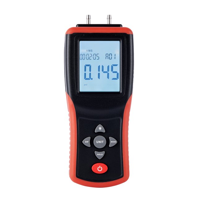 Digital Manometer 2.4-inch LCD High Precision Hand-held Dual-port ...