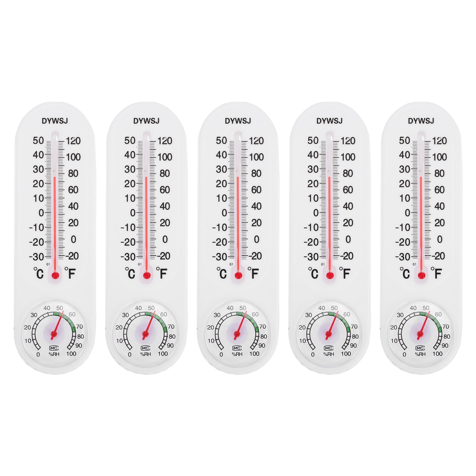 Digital Max Min Wall Mounted Thermometer for Home Plastic 5pcs 4.72x1 ...