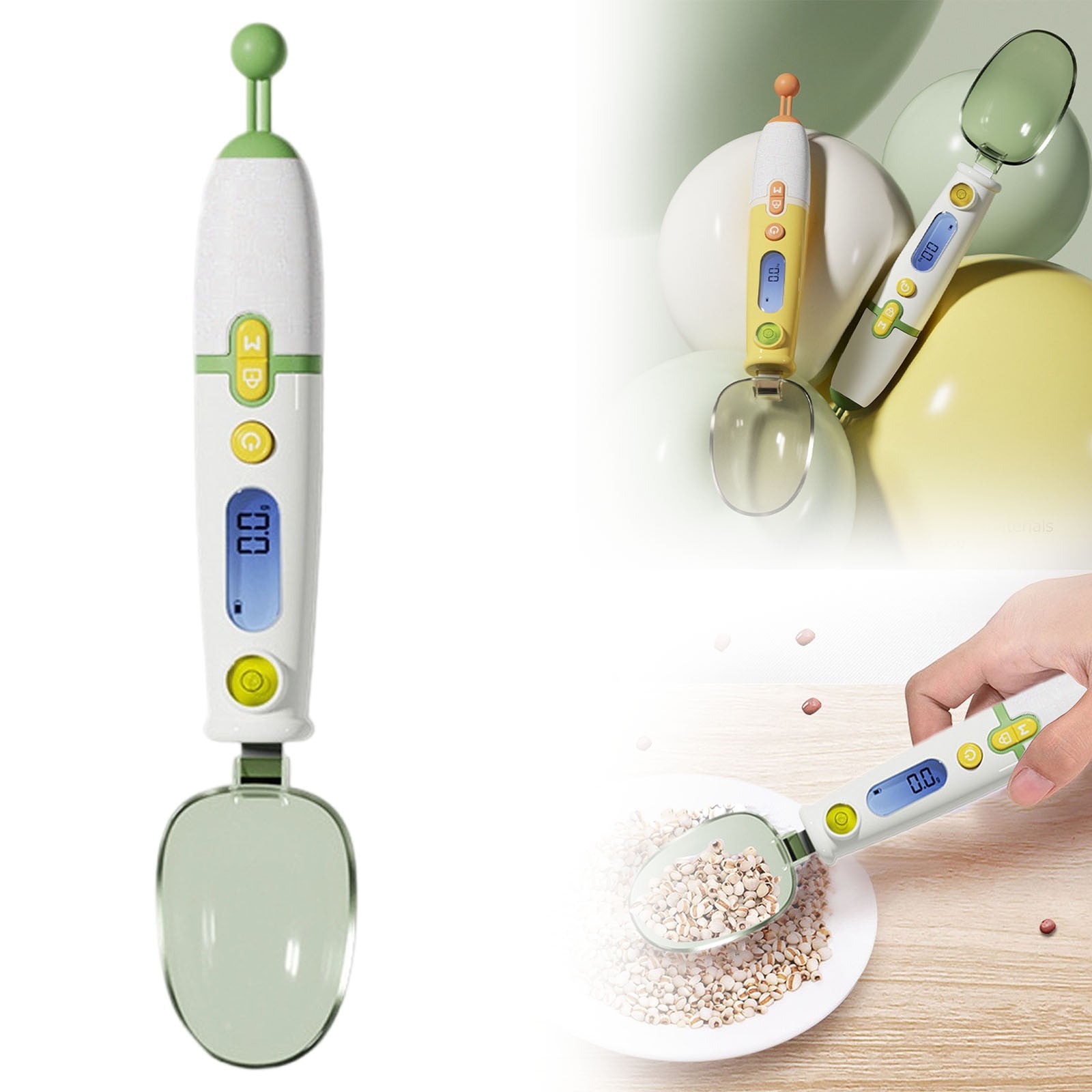 Digital Measuring Spoon Scale 2-in-1, Electronic Kitchen Scale & Spoon ...