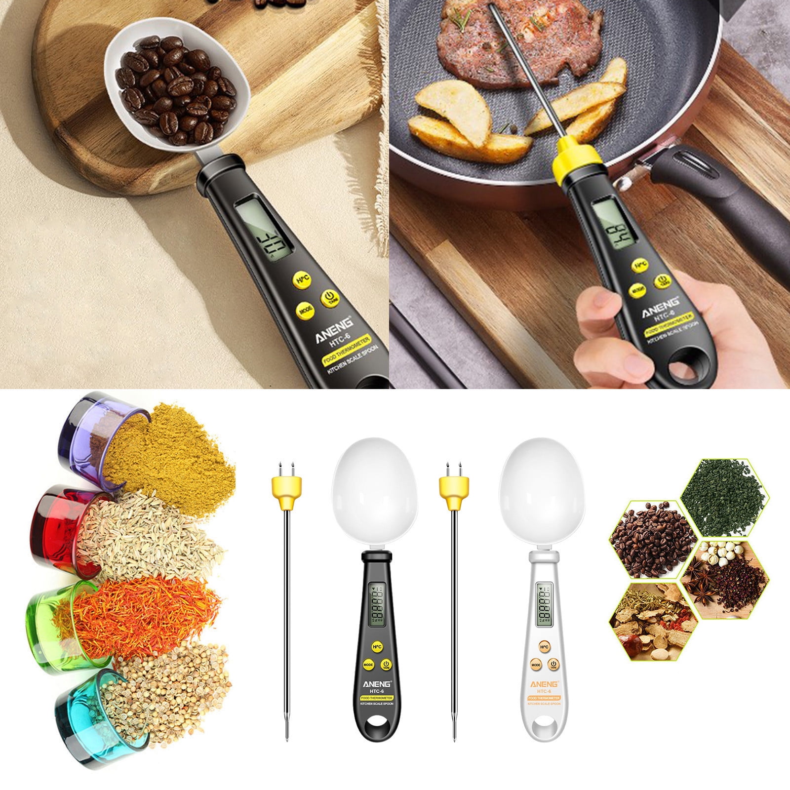 Digital Measuring Spoon Scale 500g 0.1g Food Coffee Scale, High ...