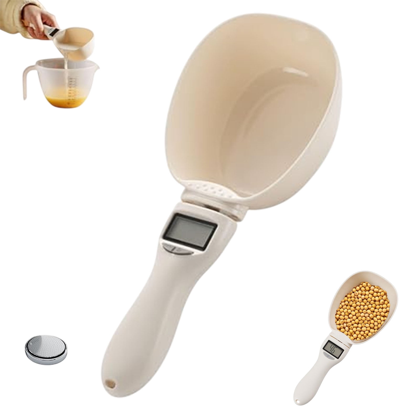 Digital Measuring Spoon Scale Up to 800g with LCD Display, Electronic ...