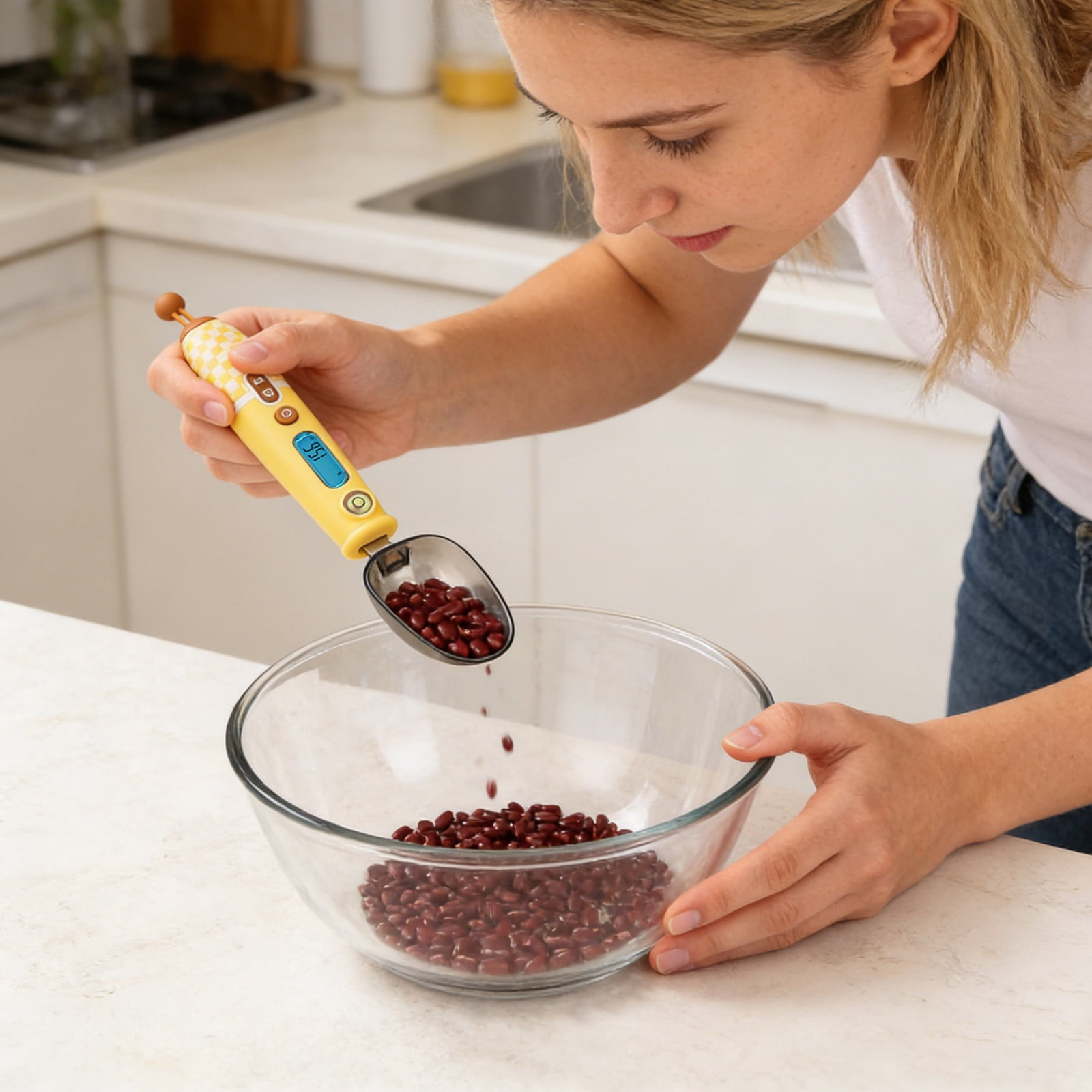 Digital Measuring Spoon Scale Usb Rechargeable 500G/0.1G Precision ...