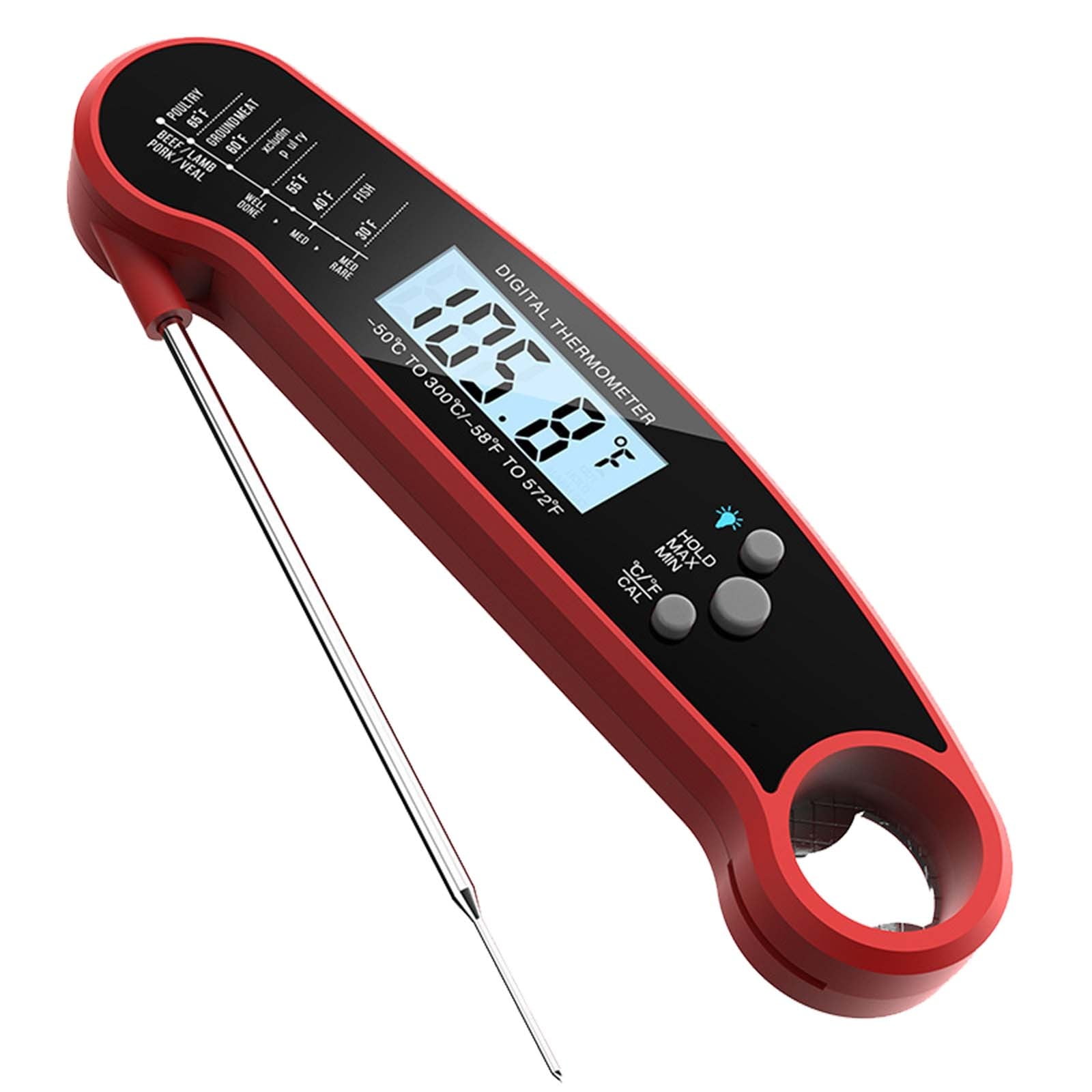Digital Meat Thermometer, Waterproof Instant Read Food Thermometer for ...