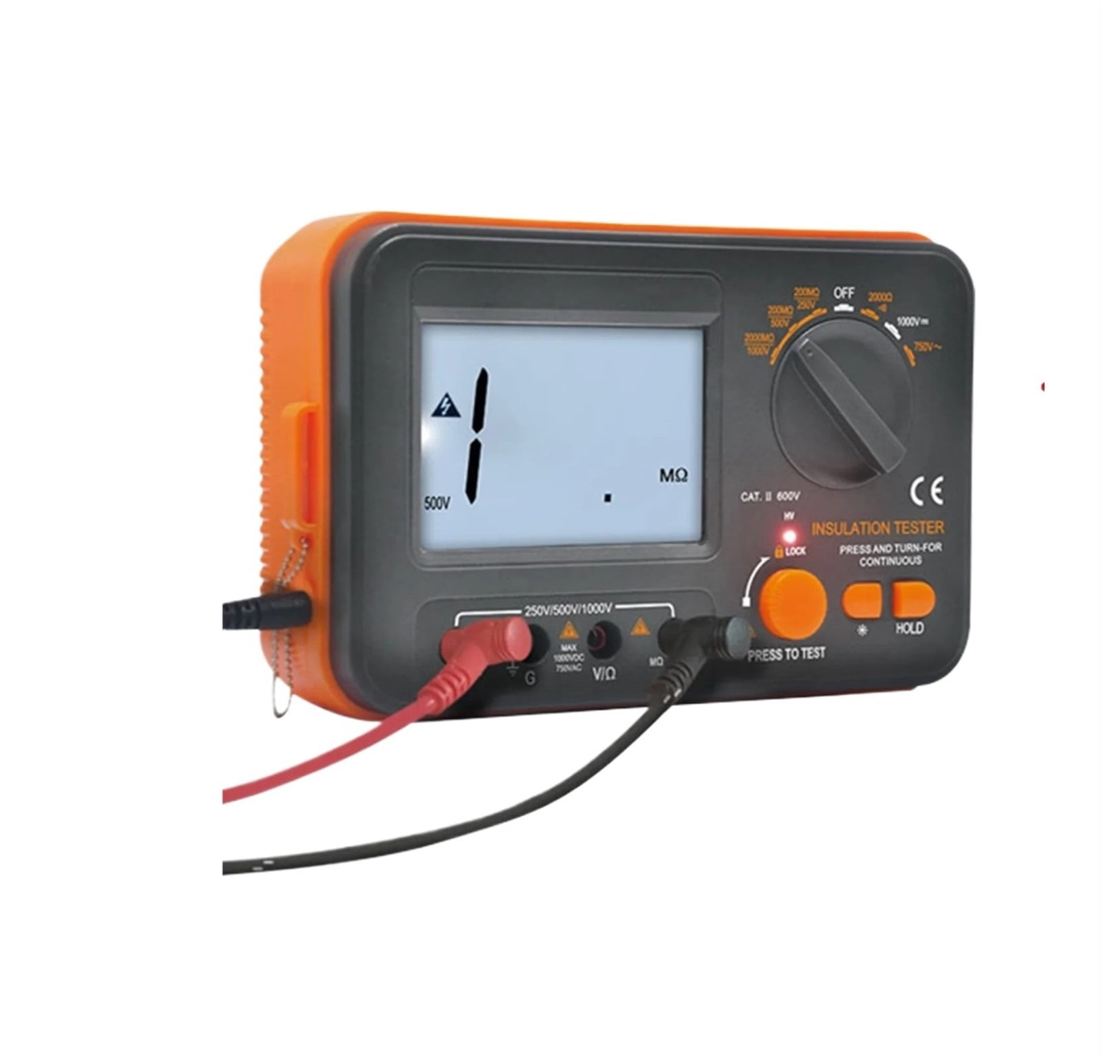 Digital Megometer Meter Insulation Tester DCV ACV Resistance 0-2000M ...