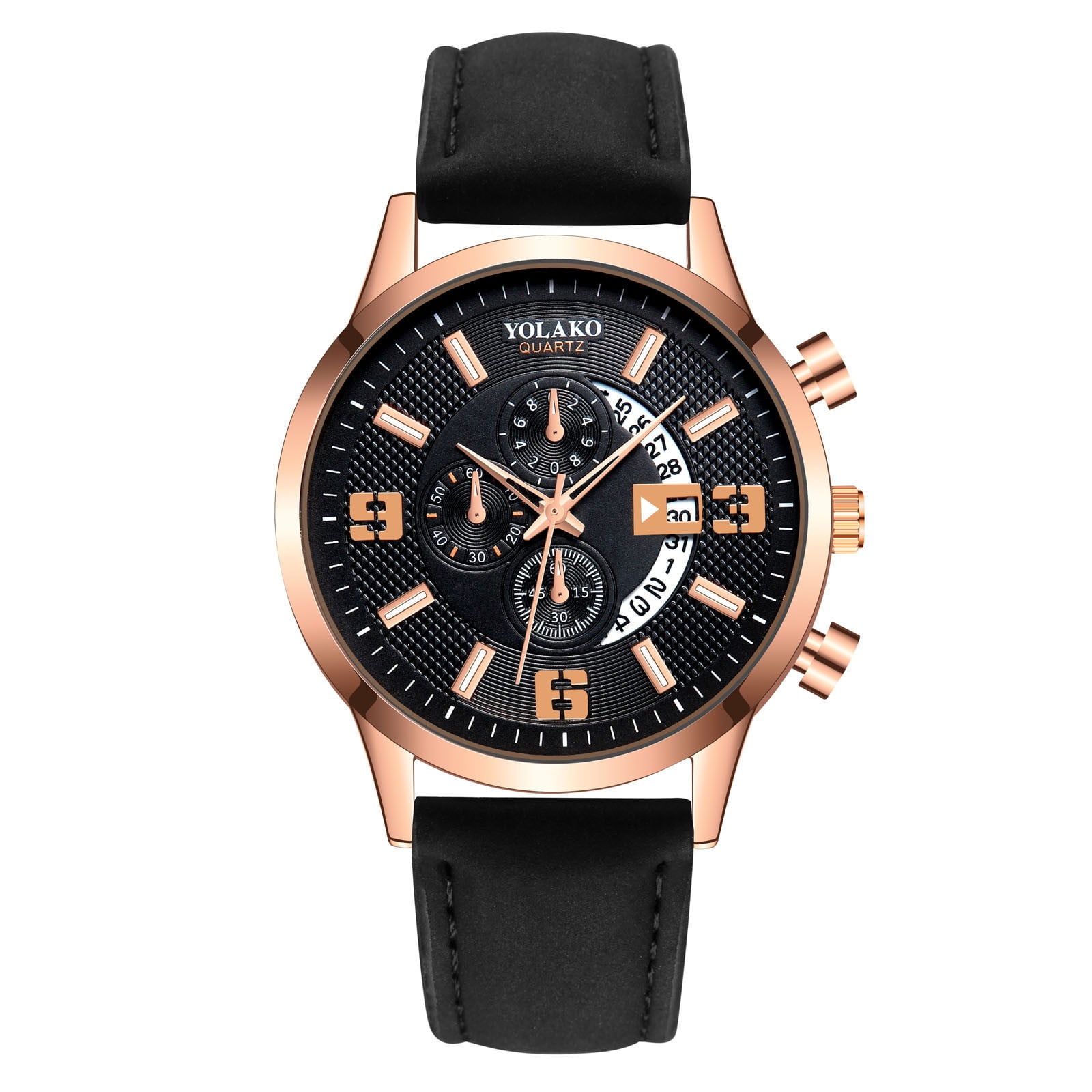 Digital Mens Watch, Quartz Movement, Stylish Three-Eye Design, Durable ...