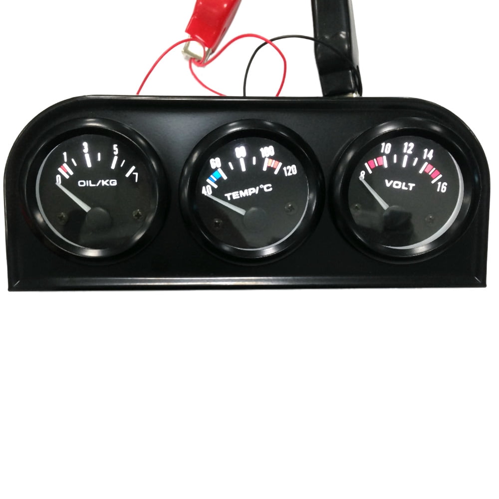 Digital Meter,3 In 1 Kit Oil Pressure 52mm Kit Oil Voltmeter 3 In ...