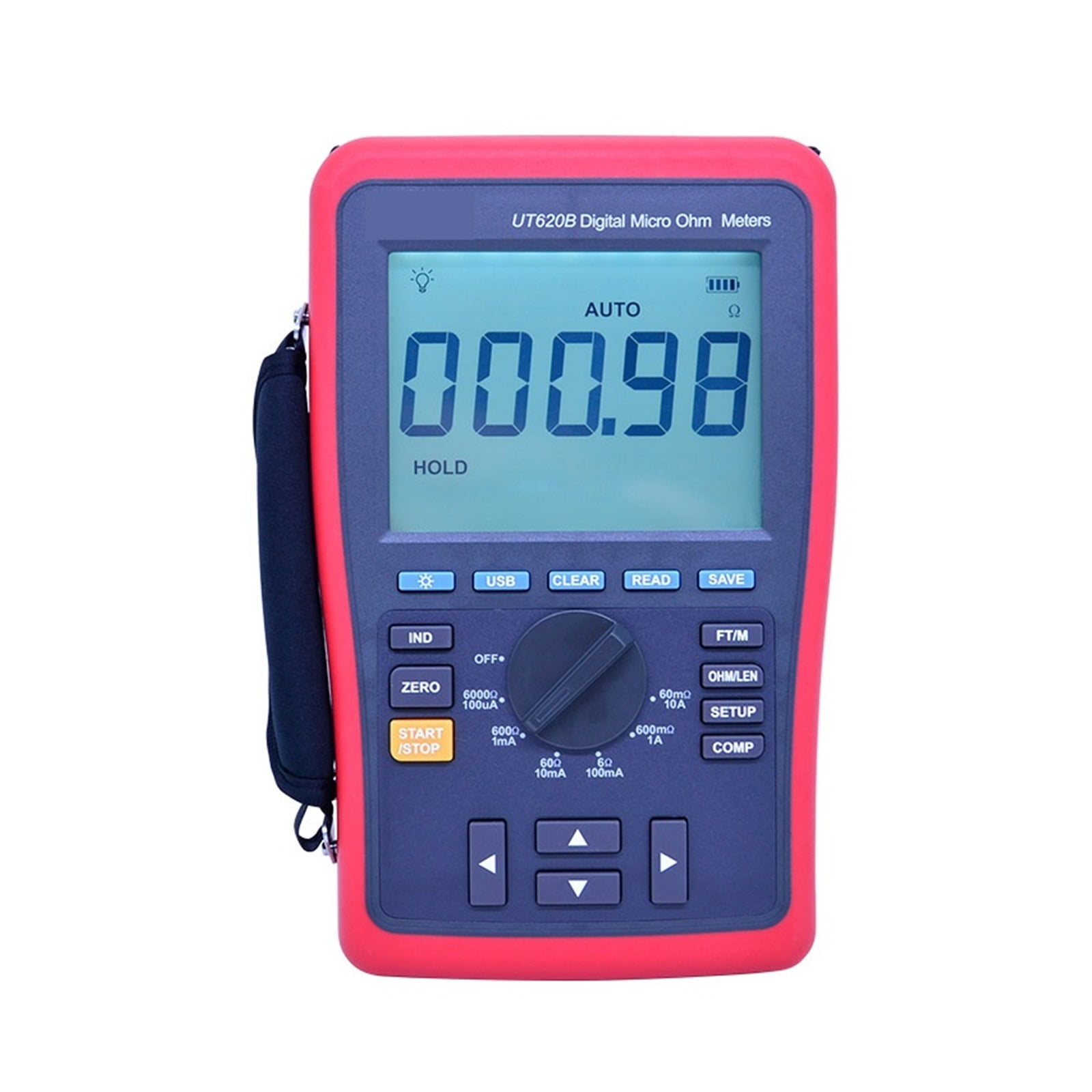 Digital Micro Ohm Meter UT620B DC Low Resistance Tester 60mO-6kOhm ...