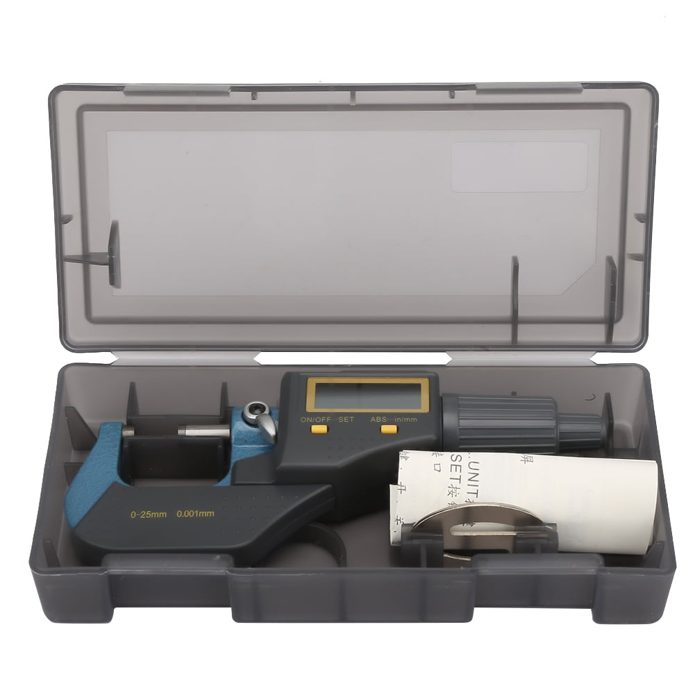 Digital Micrometer 0-25mm with LCD Display, High Accuracy Electronic ...