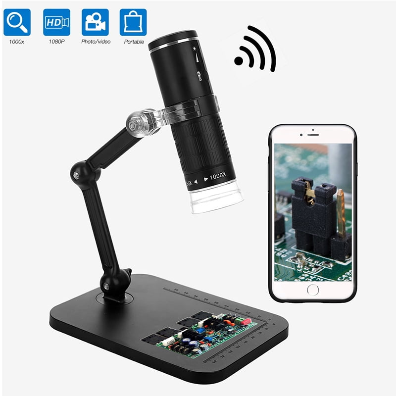 Digital Microscope 1000X Digital Zoom 1080P 8LEDs Mini Wifi Microscope ...