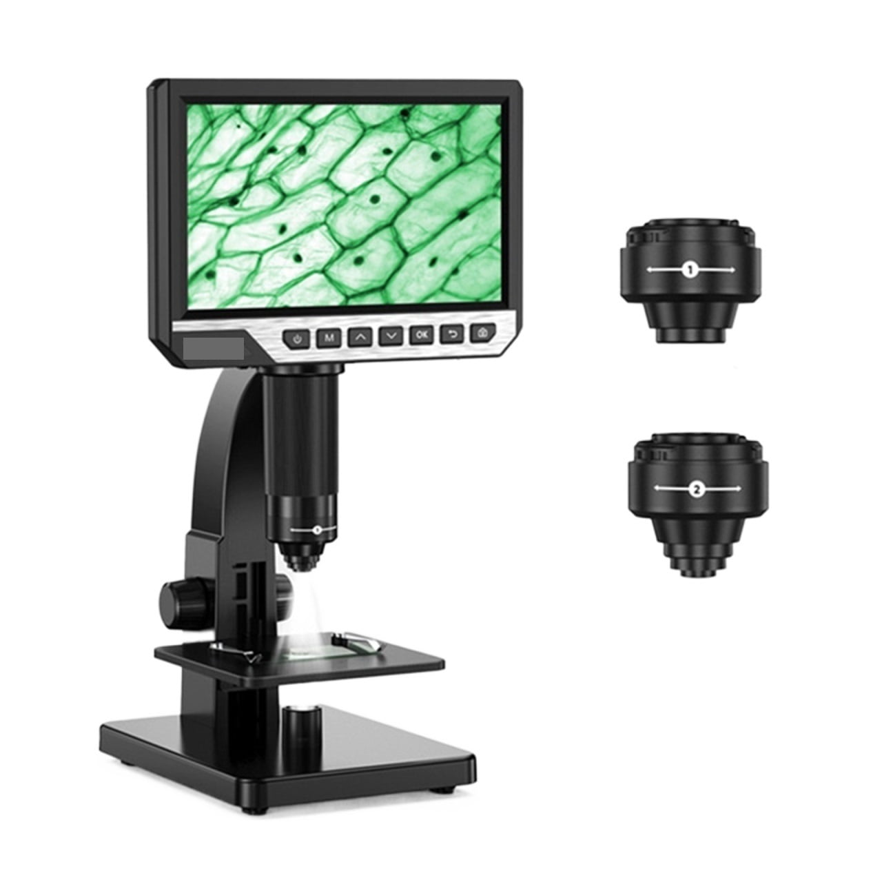 Digital Microscope 2000X 7" IPS 12MP 1080P Lab Biological Microscope ...