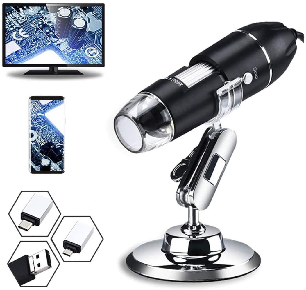 Digital Microscope 50x to 1600x Magnification Microscope, 8 LED ...