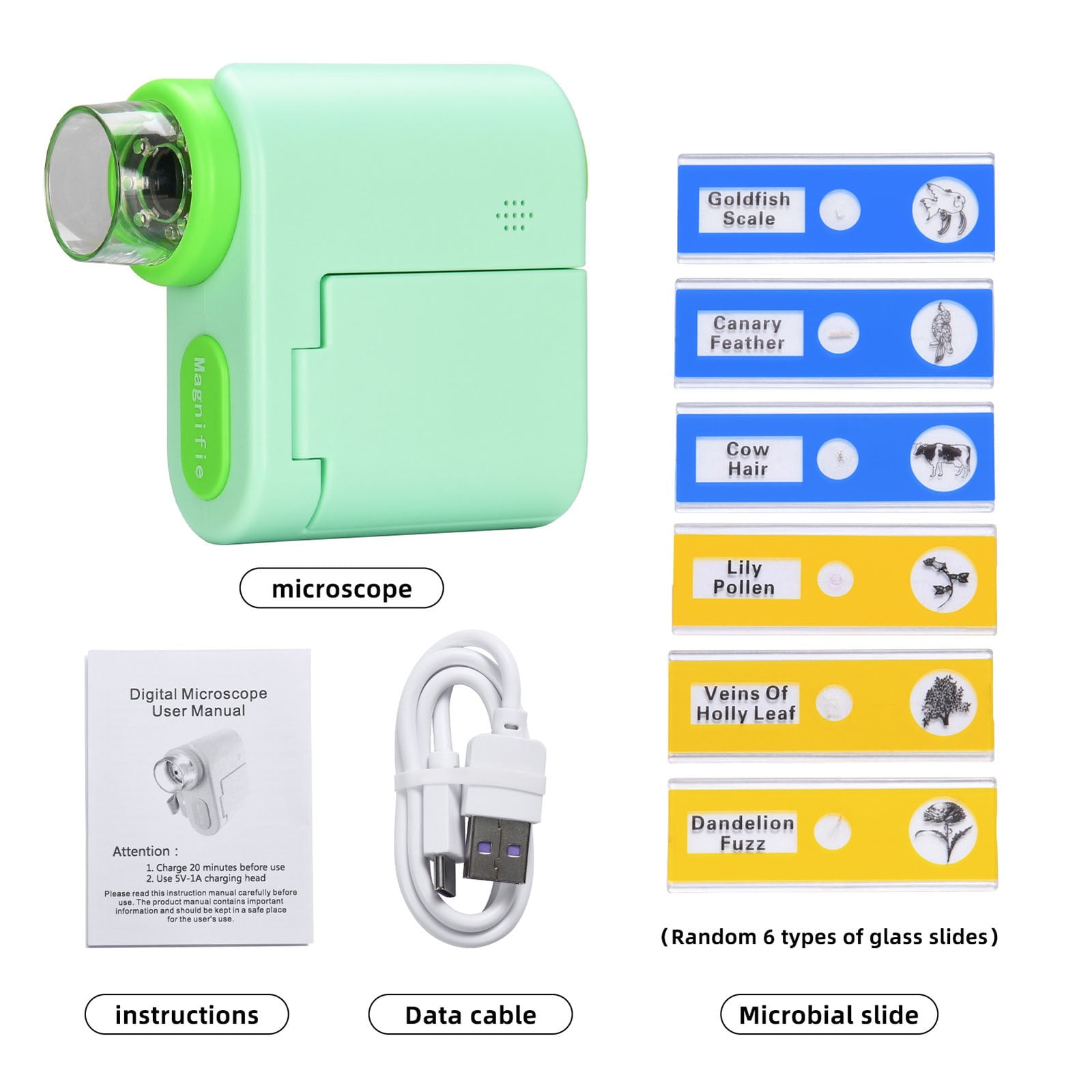 Digital Microscope, Handheld Portable Device, 1000X Magnification, 2 ...