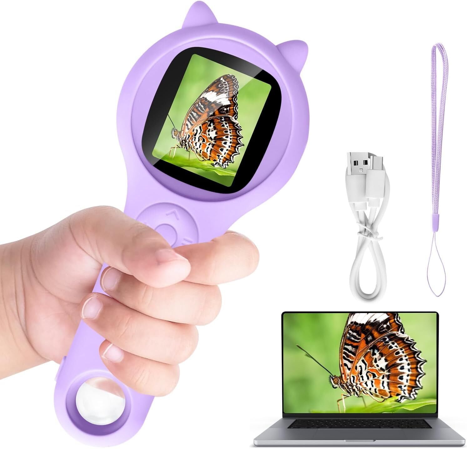 Digital Microscope for Kids - Mini Pocket Handheld Microscope for ...