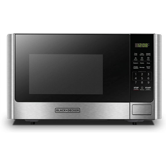 Digital Microwave Oven with Turntable Push-Button Door, Child Safety ...