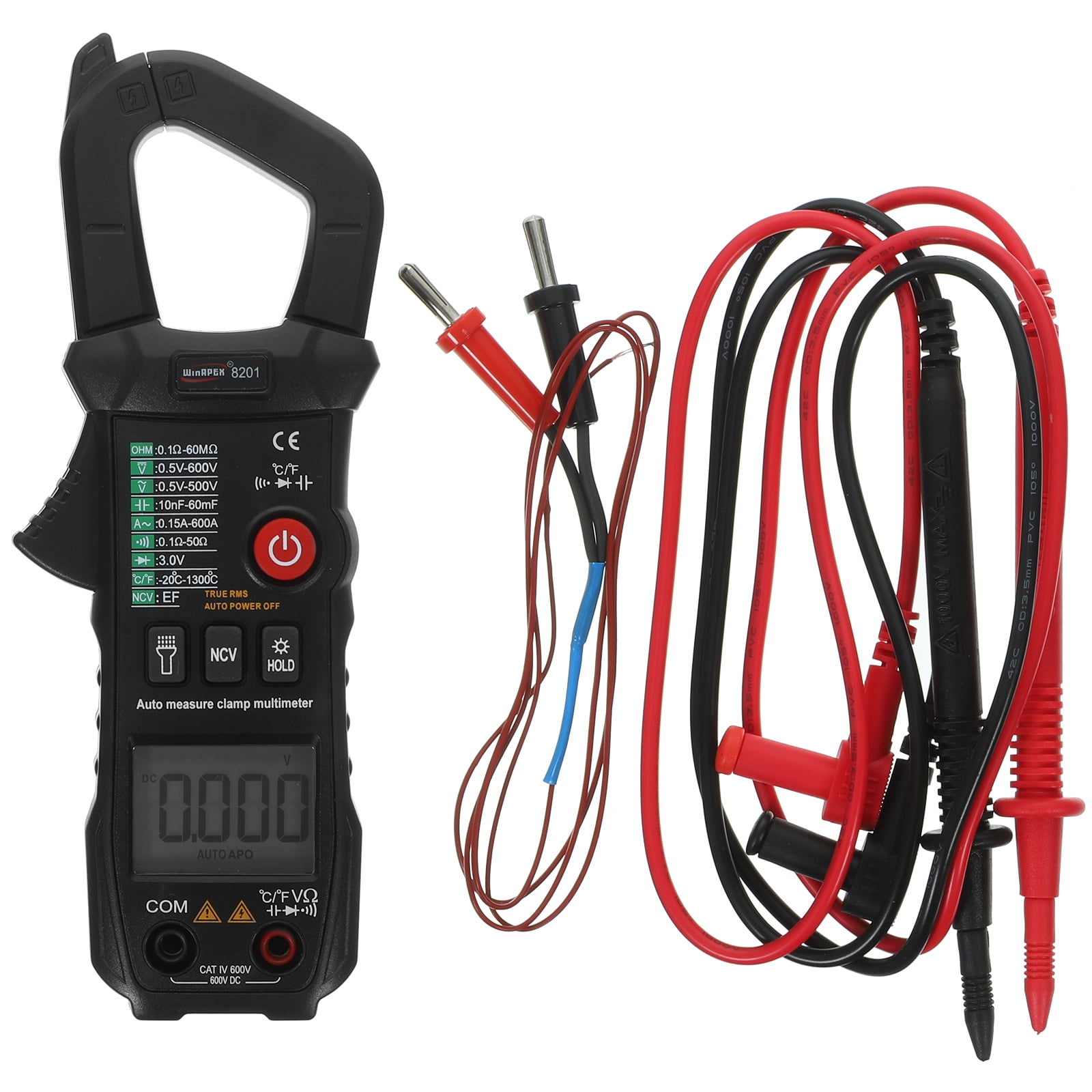 Digital Multi Meter Ampere Measurement Voltage Tester Temperature Clamp ...