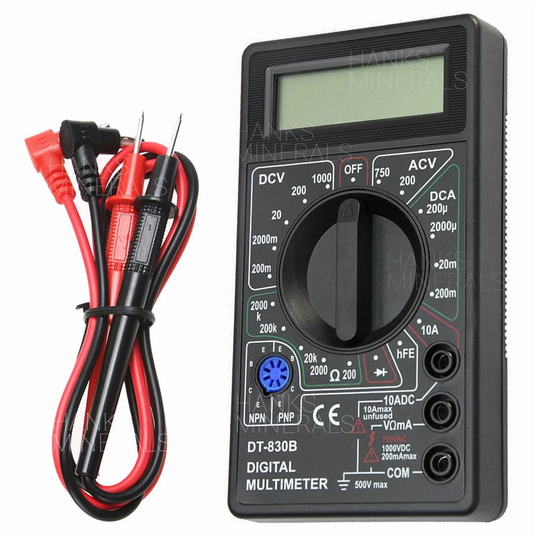 Digital Multimeter 7-Function AC DC Voltage Volt 10 Amp Resistance Ohm ...