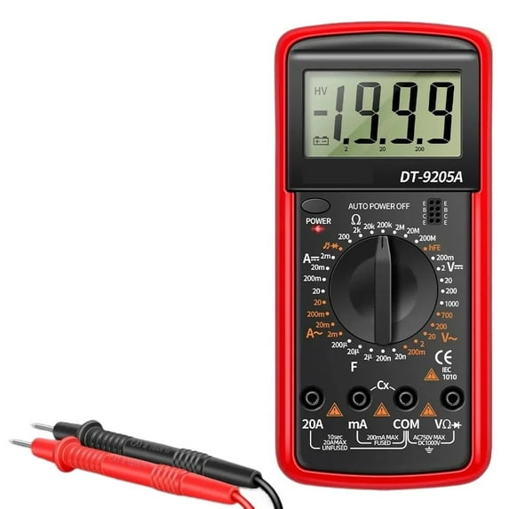 Digital Multimeter AC/DC Transistor Electrical NCV Tester Meter ...