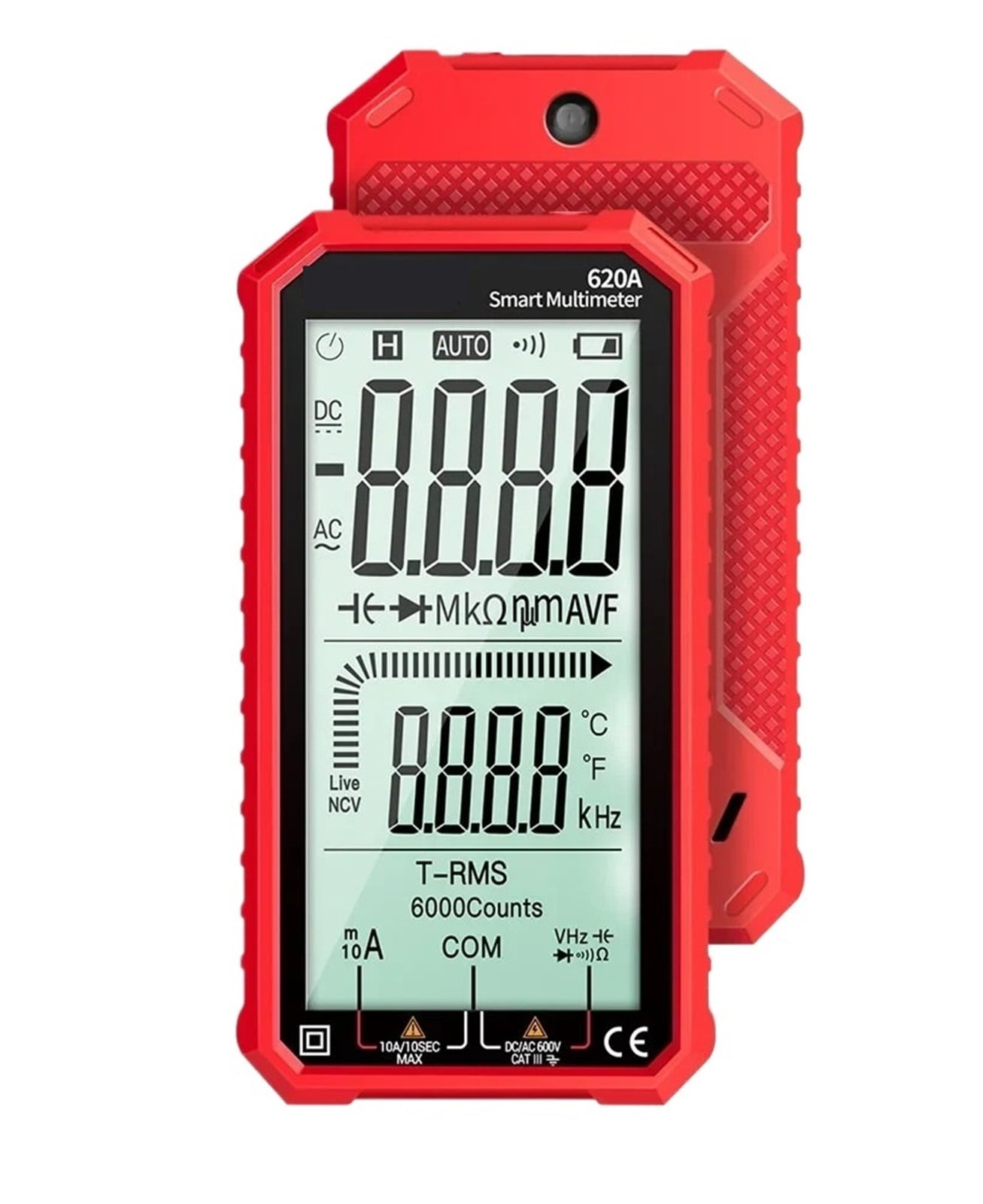 Digital Multimeter AC/DC Ultraportable LCD Display True-RMS Multimeter ...