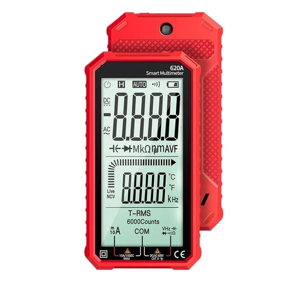 Digital Multimeter AC/DC Ultraportable LCD Display True-RMS Multimeter ...